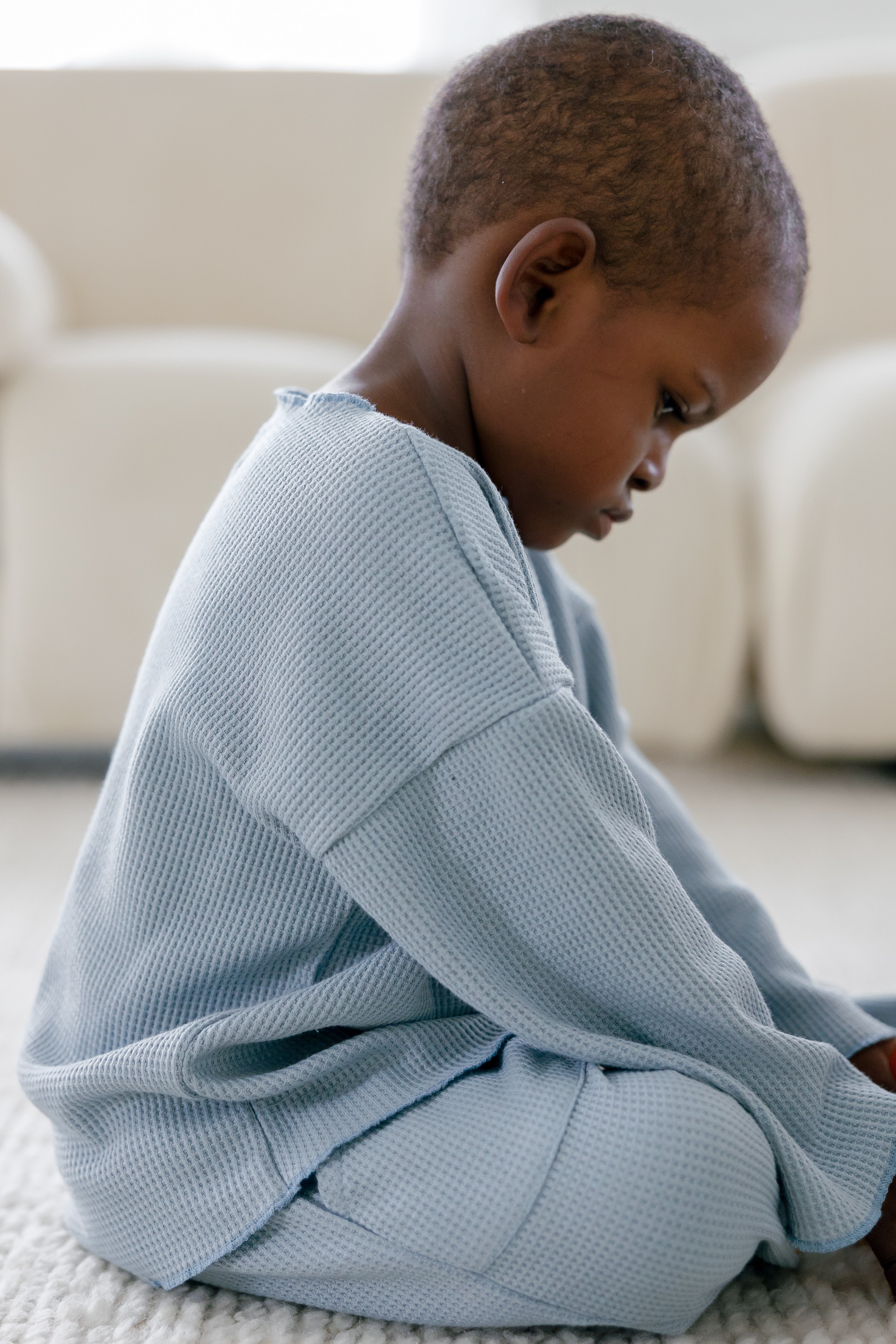 Arrow Waffle Set in Blue – Consciously Baby