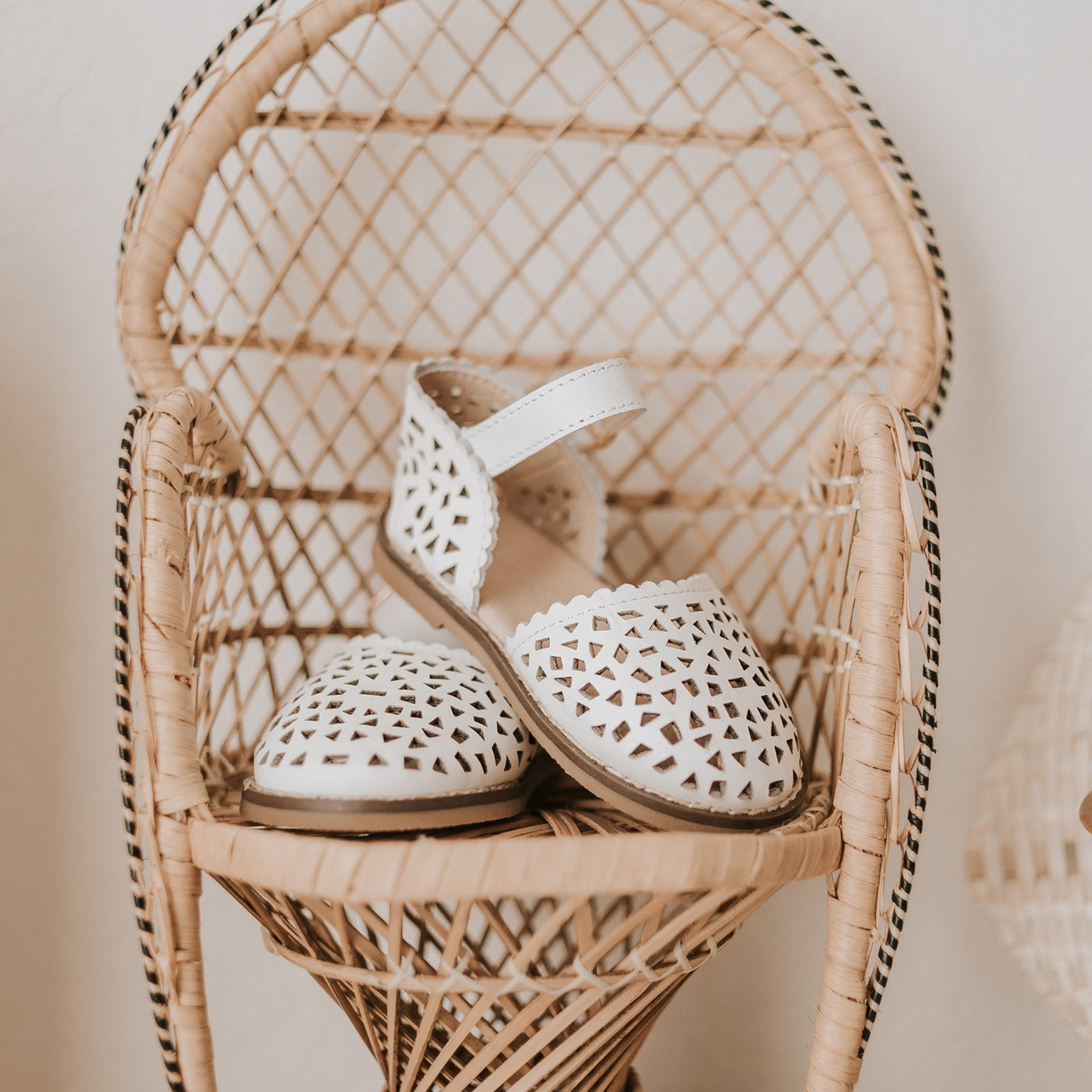 Toddler Leather Pocket Sandal | Color 'Cotton' | Hard Sole ...