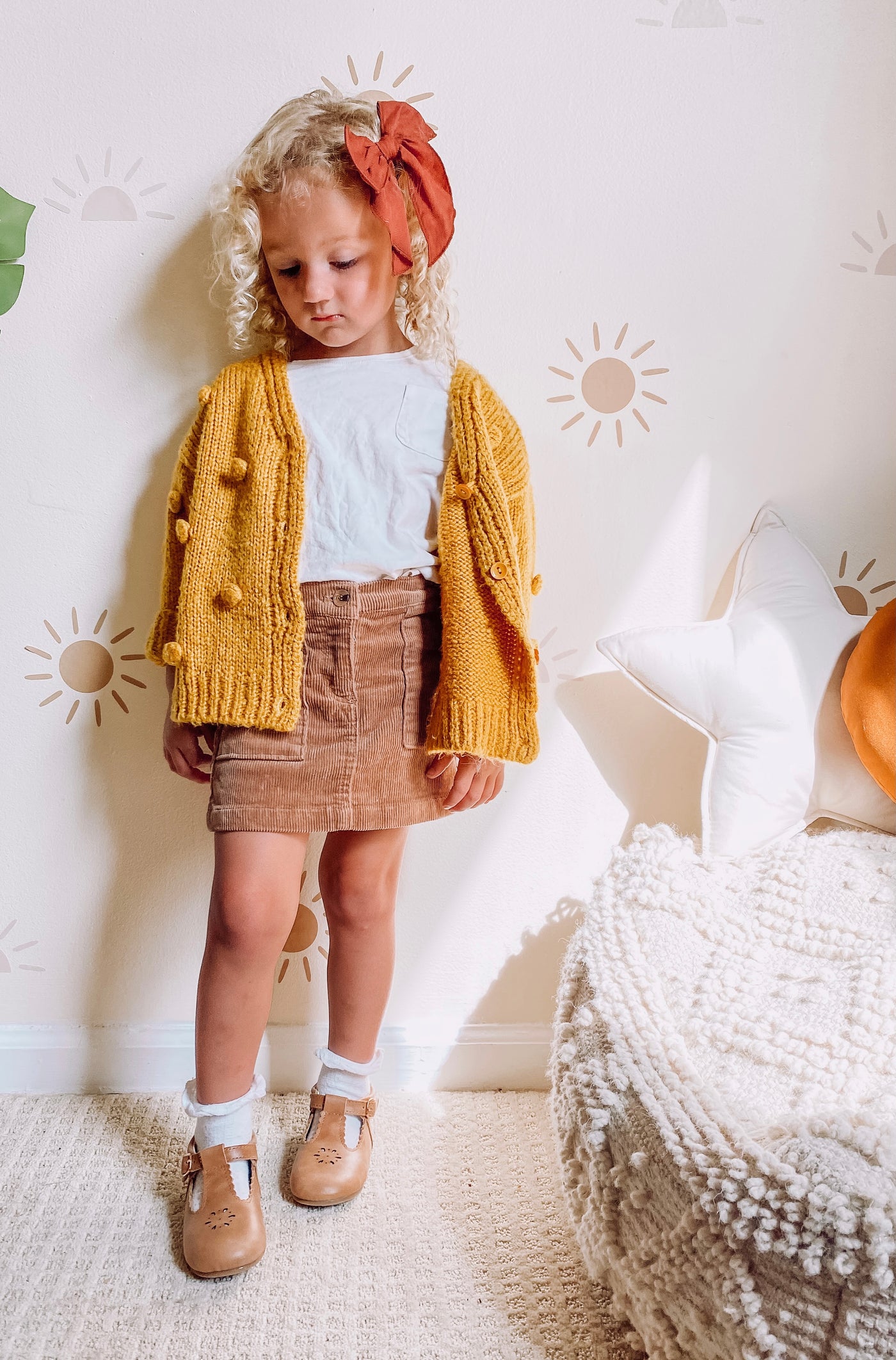Toddler Leather Petal T-Bar | Color 'Aged Camel' | Hard Sole ...